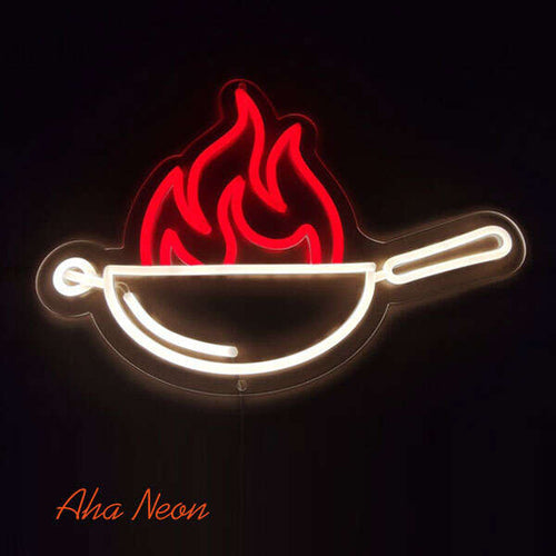 Firing Pan LED Light Sign | Aha Neon