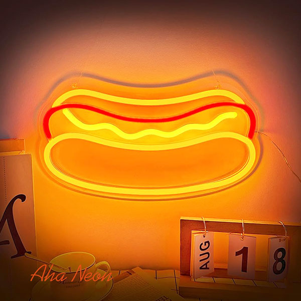 Hot Dog LED Light Sign | Aha Neon