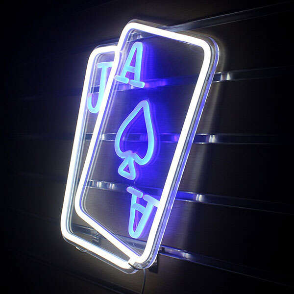 Playing Cards Poker Neon Sign – Aha Neon®
