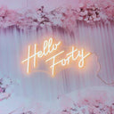 Hello Forty Birthday Sign | Aha Neon