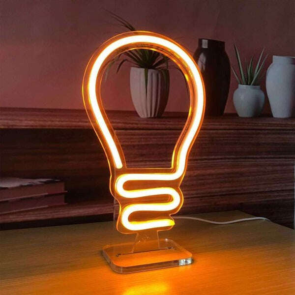 Light Bulb Desk Lamp – Aha Neon®