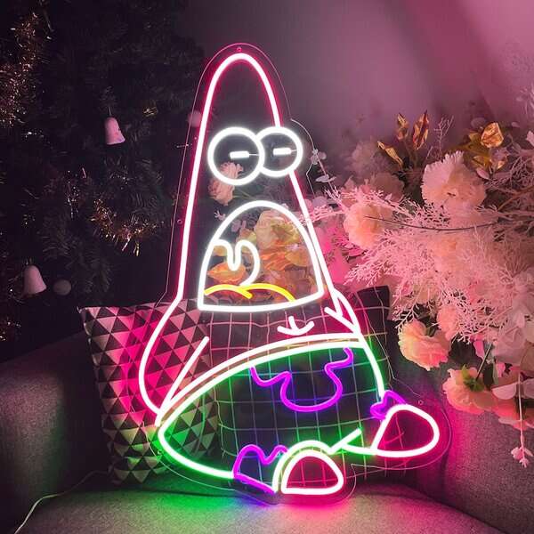 Aha Neon Patrick Star Sign