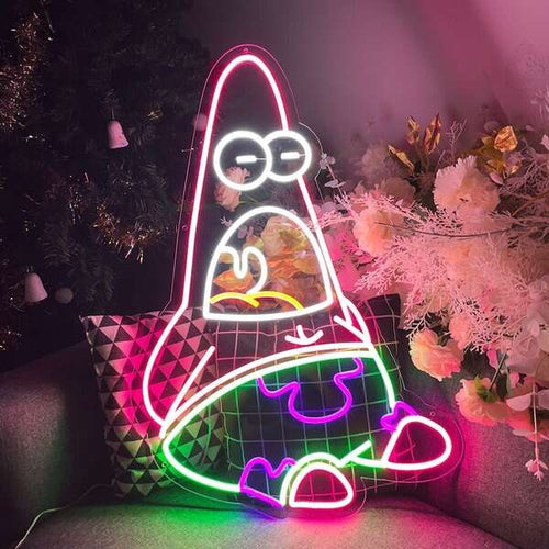 Aha Neon Patrick Star Sign
